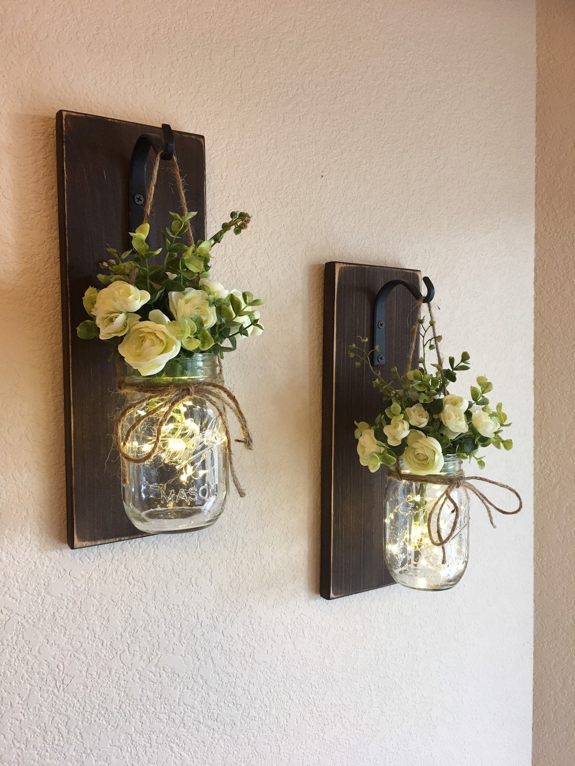 Rustic Mason Jar SconceMason Jar Decor Home Decor Mason Jar | Etsy