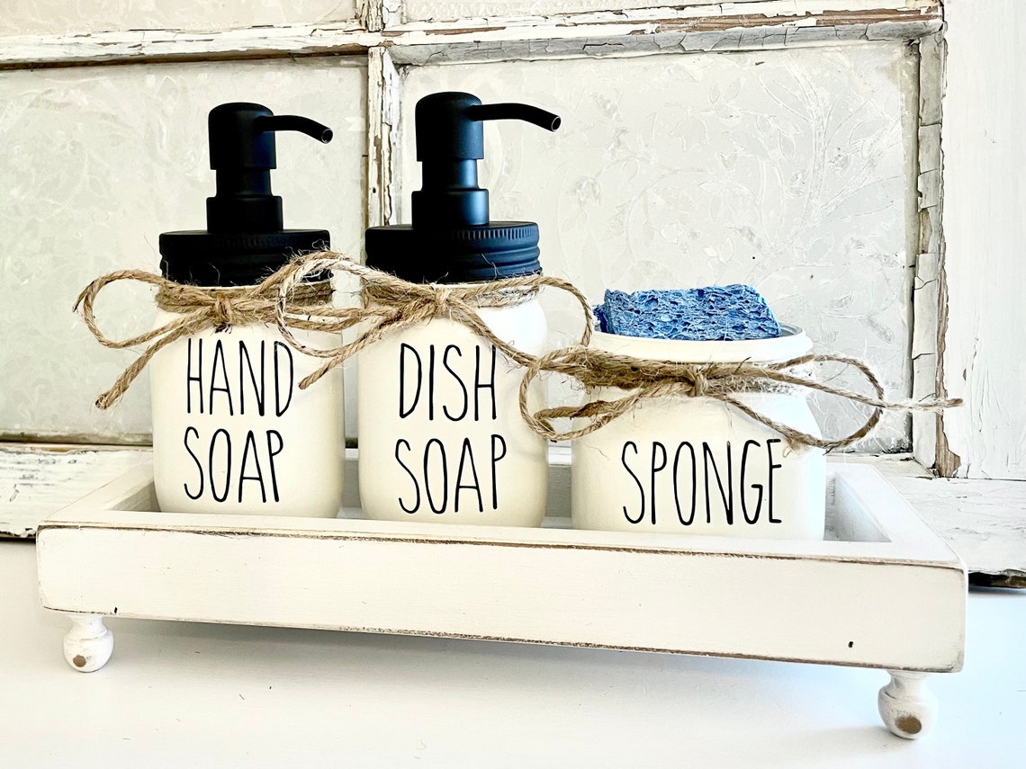 Farmhouse Kitchen Decor Dunn Style Dish Soap Dispenser, Hand Soap ...