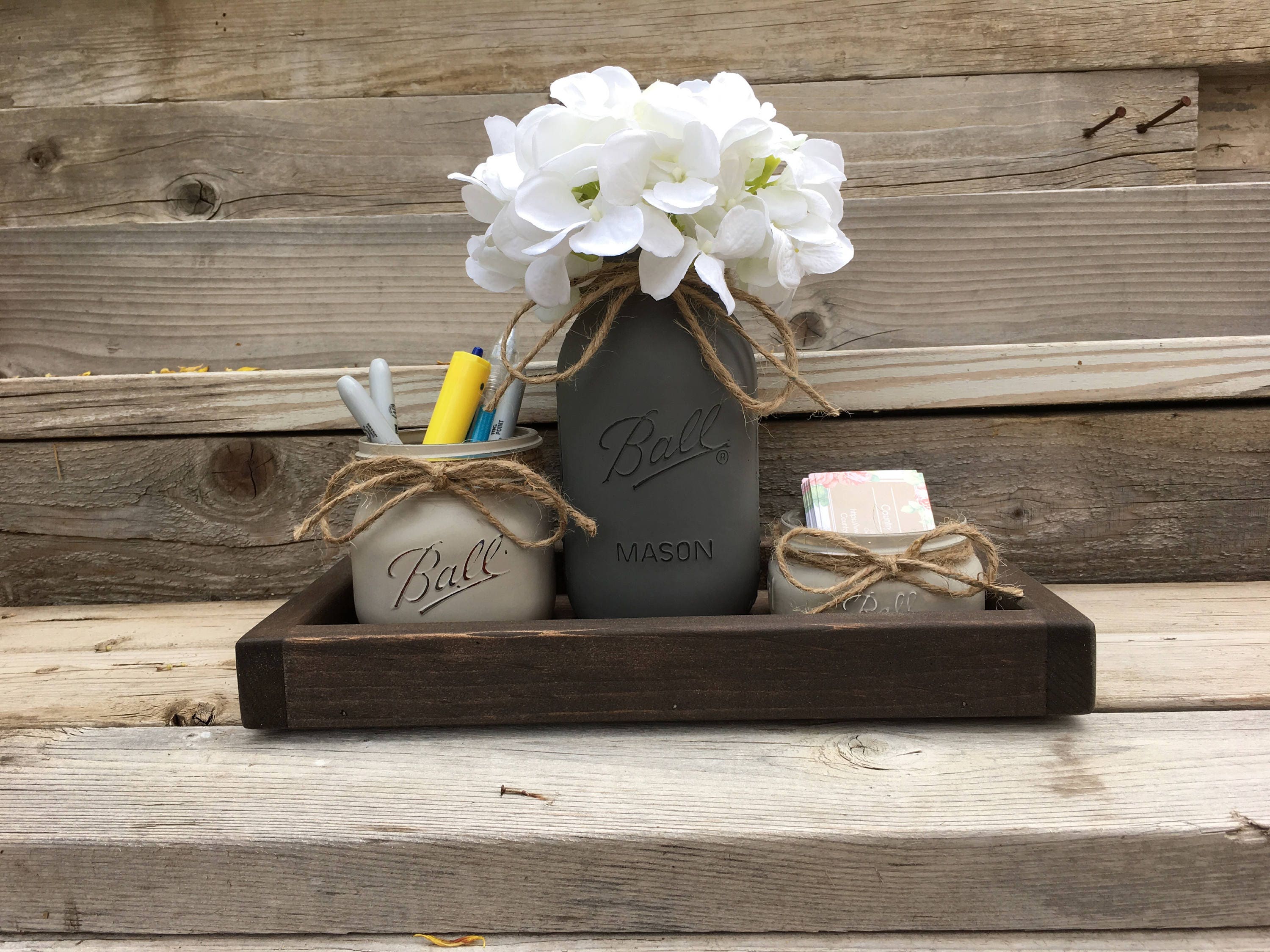 Office Decor New Job Gift Rustic Office Desk Accessories | Etsy