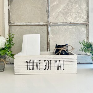 Rustic Mail Holder Mail Container Planter Box Farmhouse Style Mail ...