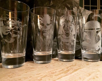 Star Wars Planetary Glassware Set of 5 Etsy