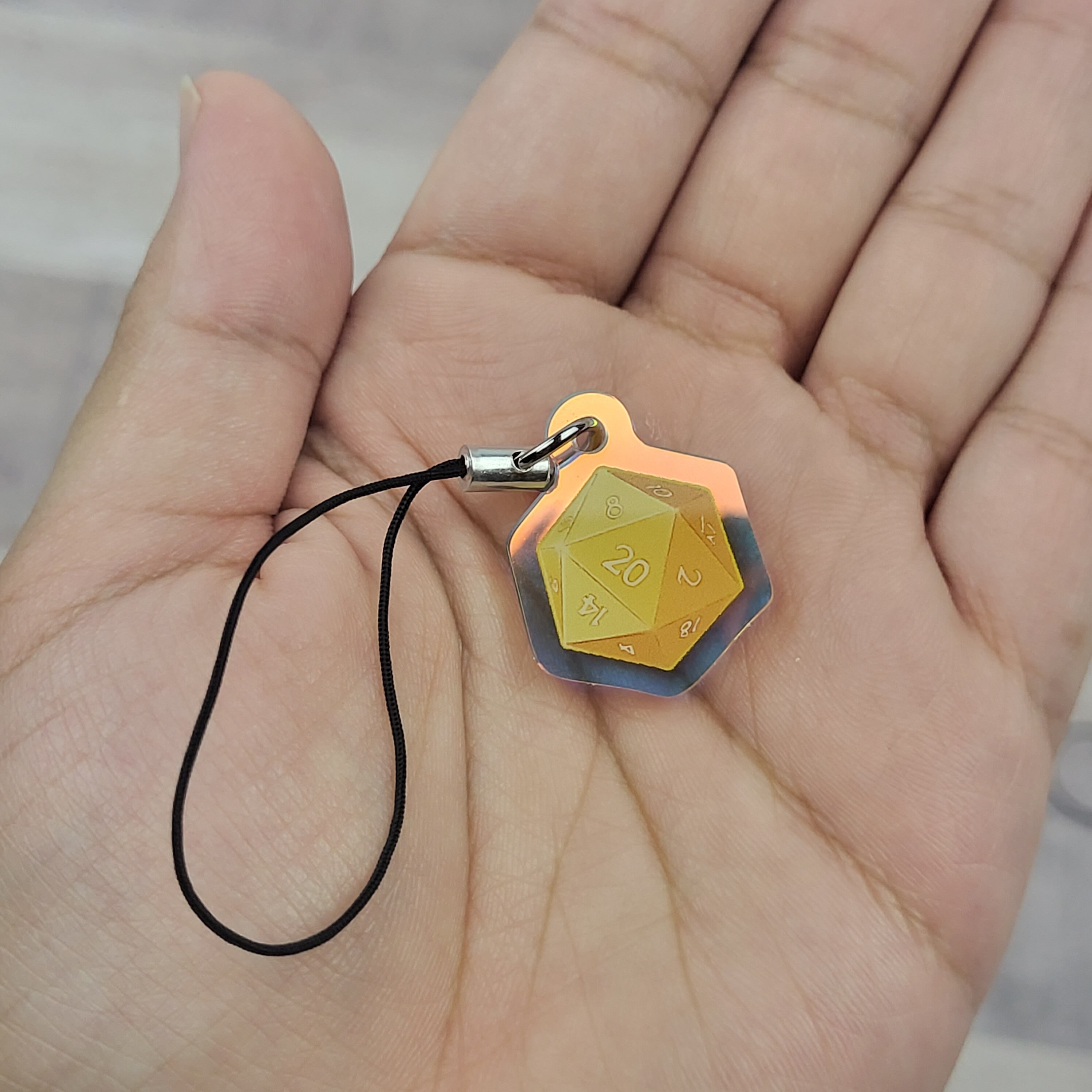 Mini D20 Dice Acrylic Charms - Etsy