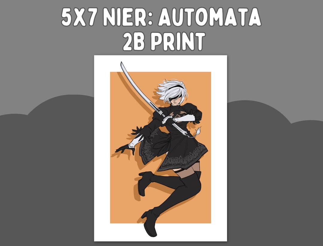 2B Nier: Automata 5x7 Inch Print - Etsy
