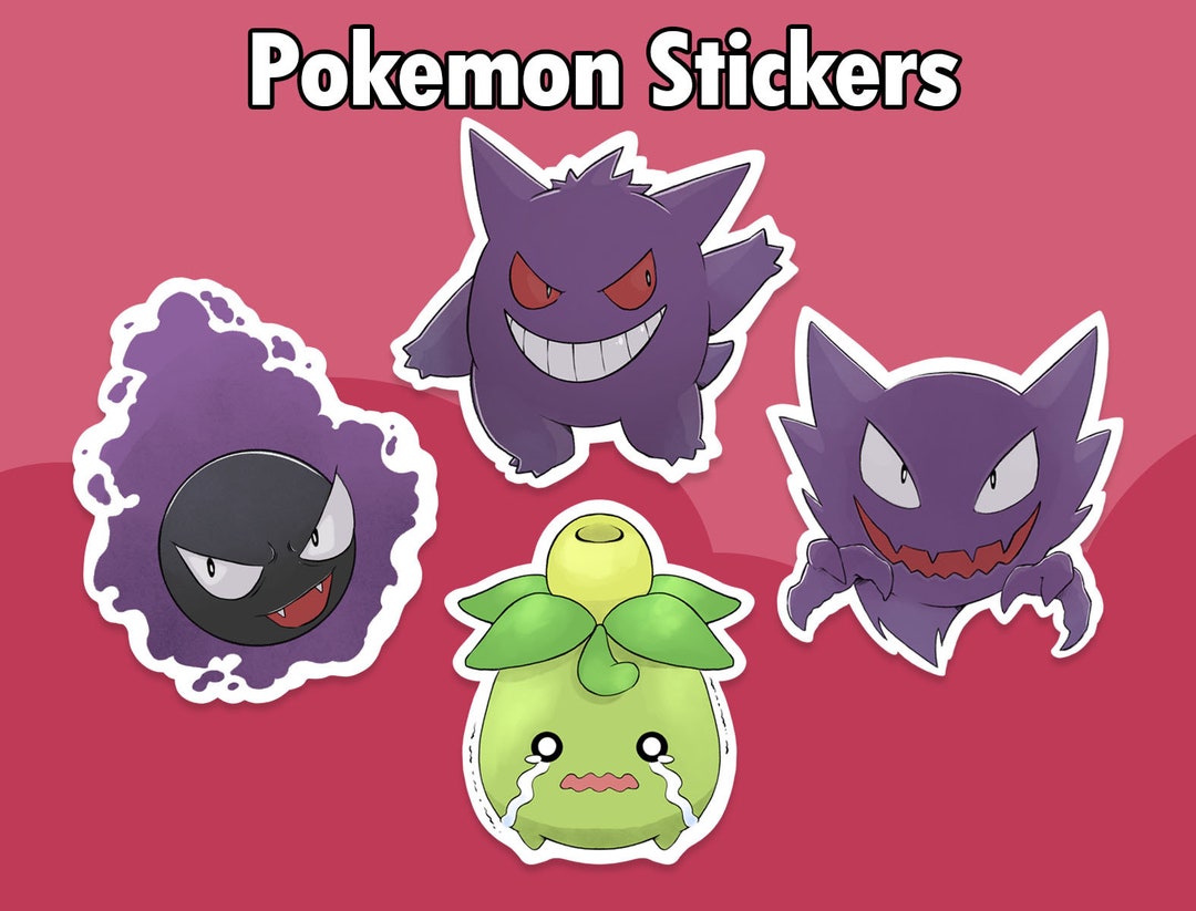 Pokemon Stickers Gengar Haunter Gastly Smoliv - Etsy