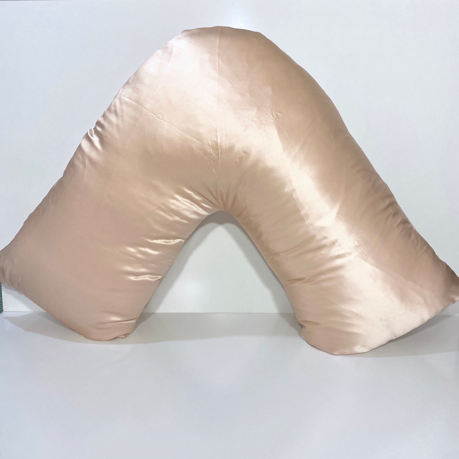 Tri Boomerang V Shape Pillowcase in 100% Mulberry Silk 22momme DOUBLE ...
