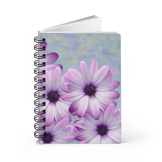 Red Daisy on Green Note Book Journal Sketchbook Notebook Spiral Bound ...