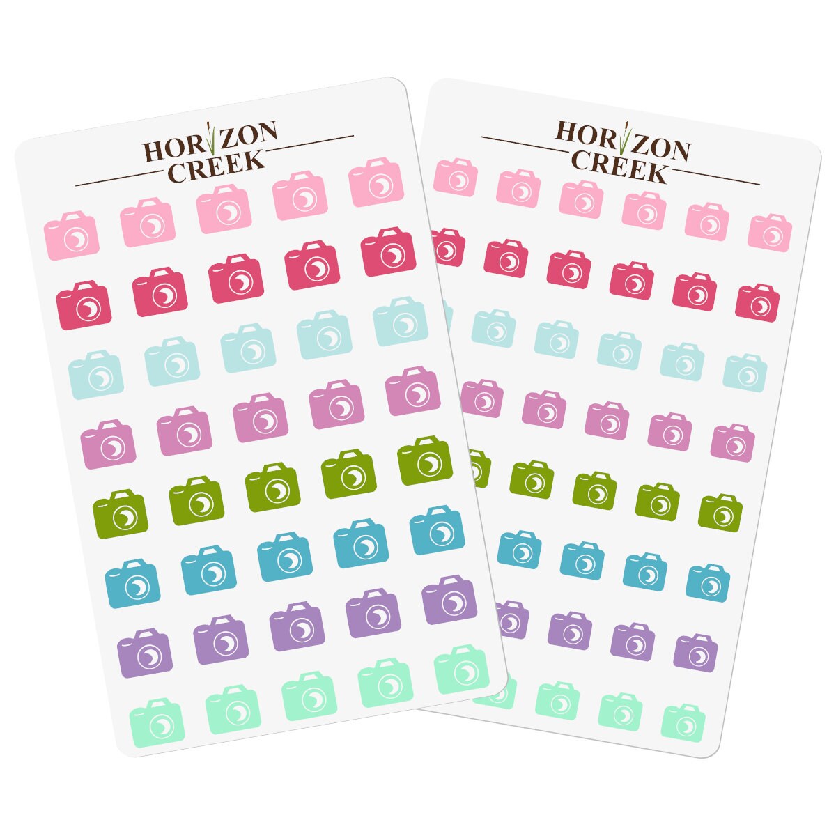 2 Sheet Set of Camera Stickers, Photo Stickers, Blog Stickers, Filming ...