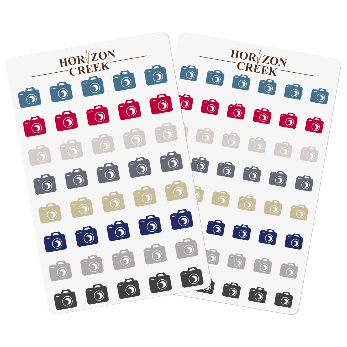 2 Sheet Set of Camera Stickers, Photo Stickers, Blog Stickers, Filming ...