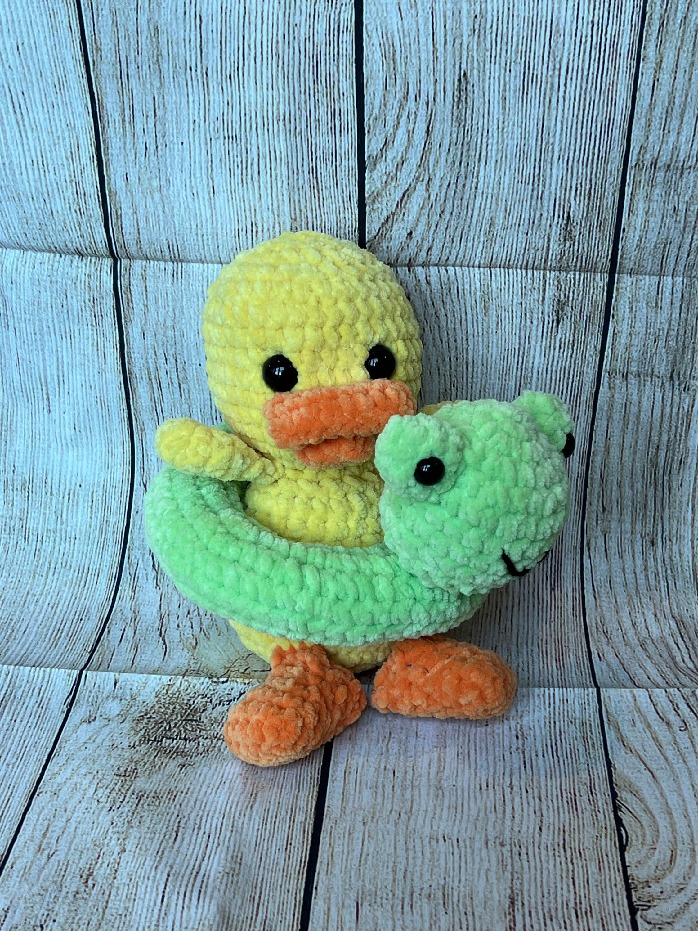 Spring Duck With Frog Floaty - Etsy