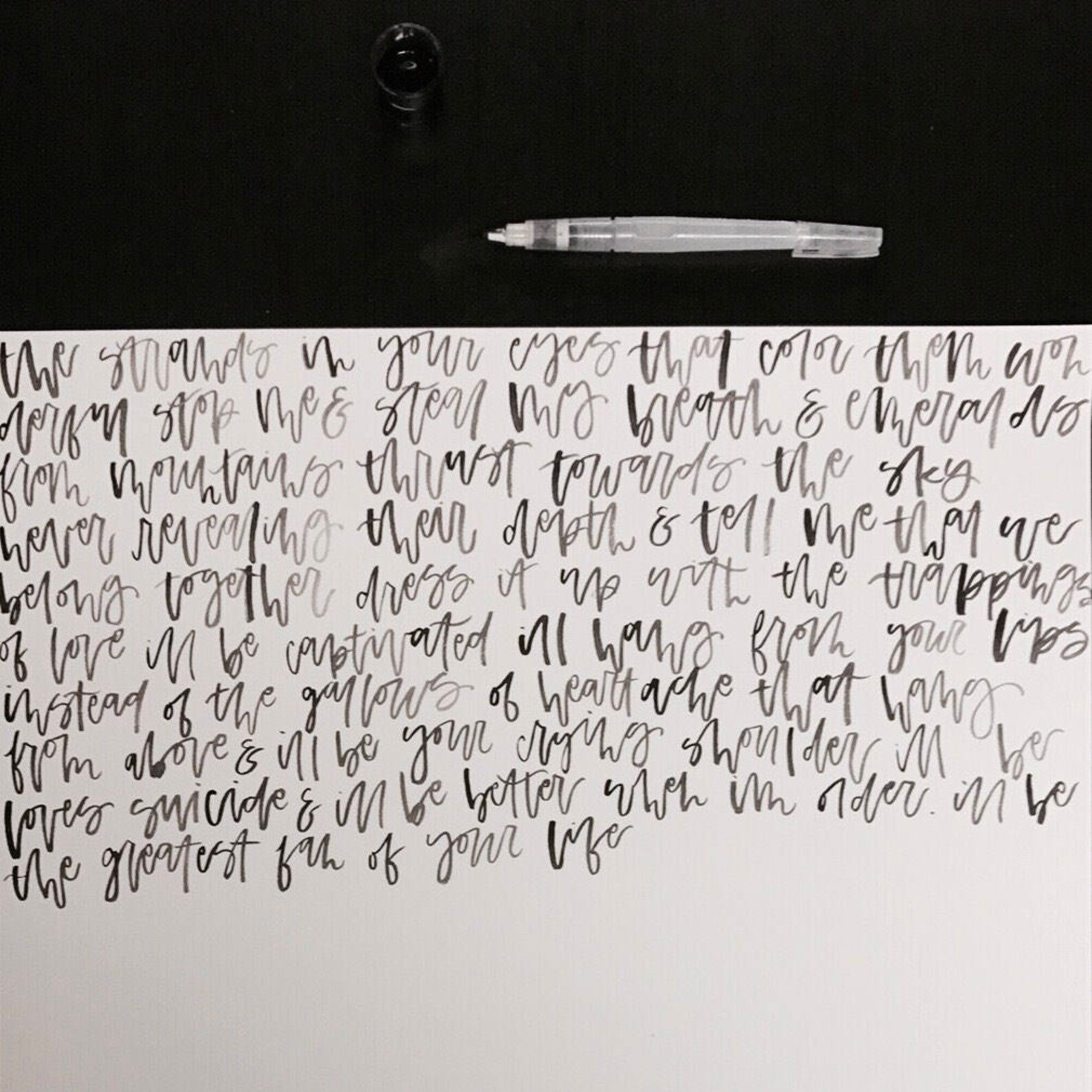 Custom Watercolor/ink Word Painting for Vows Wedding Songs - Etsy