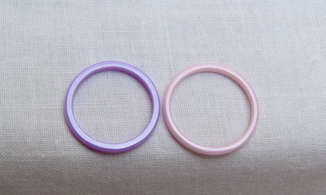 Ceramic Pink or Purple Ring Thin Ceramic Stacking Rings | Etsy