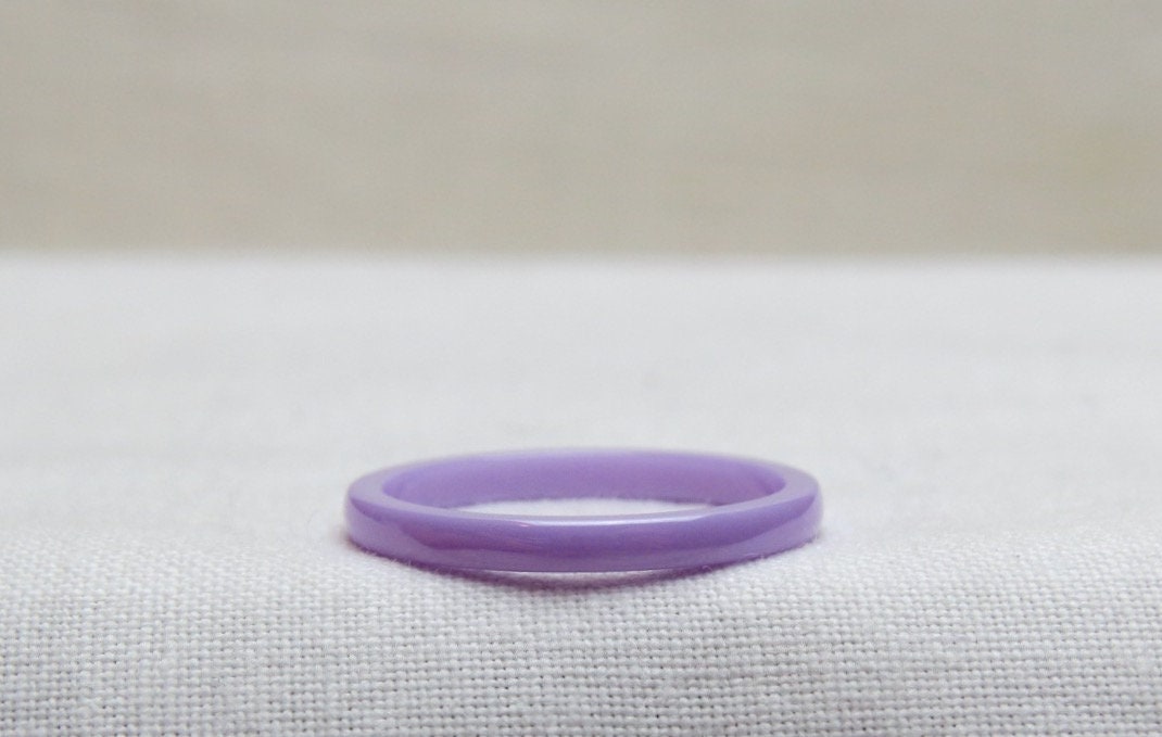 Ceramic Pink or Purple Ring Thin Ceramic Stacking Rings | Etsy