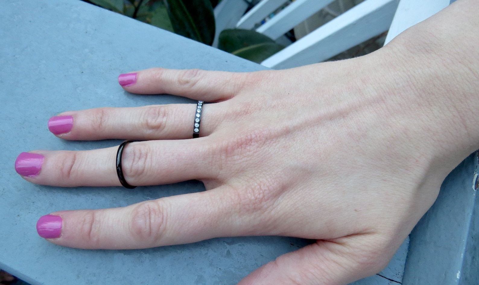 Simple Black Ring, Minimalist Ring, TITANIUM Ring, Thumb Ring, 2mm Ring ...