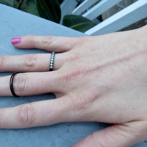 Simple Black Ring, Minimalist Ring, TITANIUM Ring, Thumb Ring, 2mm Ring ...