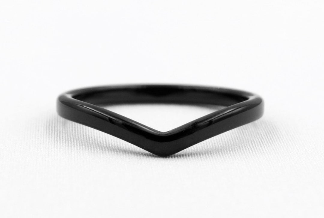 V-shaped Ring, Thin Stackable Rings, SIZES 5, 6, 7, 8, 9, and 10, Stainless Steel Rings ...