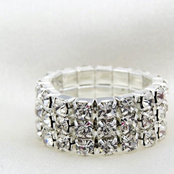 Rhinestone Stretch Ring - Etsy
