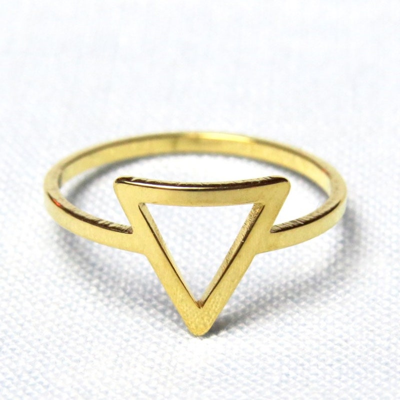 Triangle Ring - Etsy UK