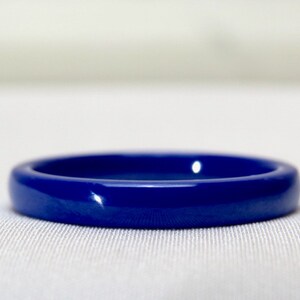 Blue Ceramic Ring, Minimalist 3mm Band, Stacking Friendship Ring - Etsy