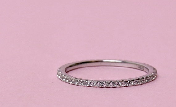 Simple Sterling Silver Ring Minimalist Ring 1mm Silver Ring | Etsy