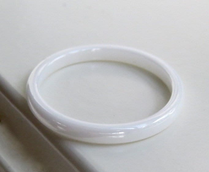 Simple White Ring, Thin Ceramic Stacking Ring, SIZES 4, 5, 6, 7, 8, 9 ...