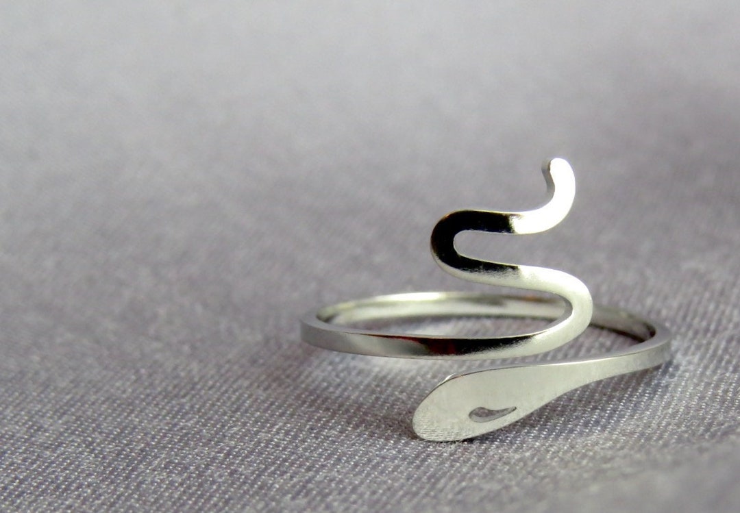 Snake Ring, Minimalist Ring, Stainless Steel Ring, One Size Ring ...