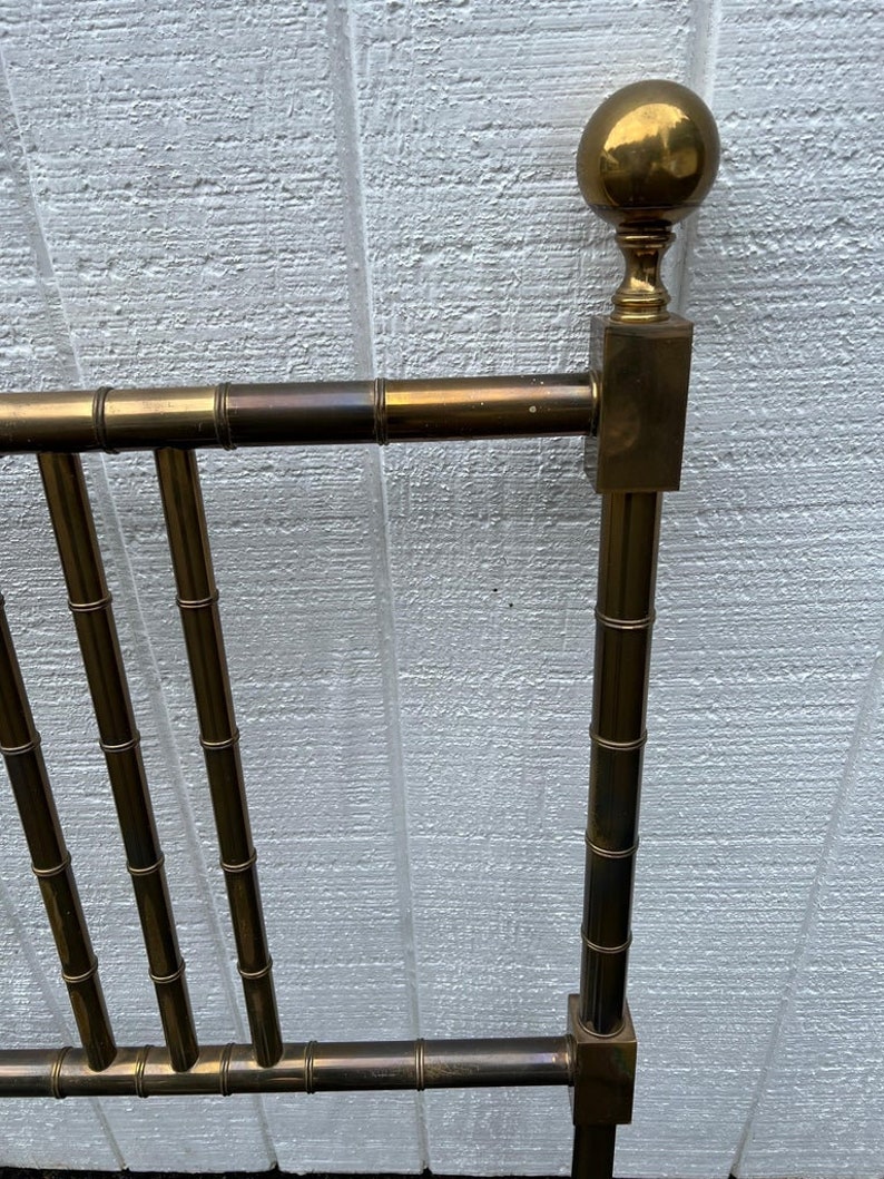Vintage Mastercraft Faux Bamboo Brass King Headboard - Etsy