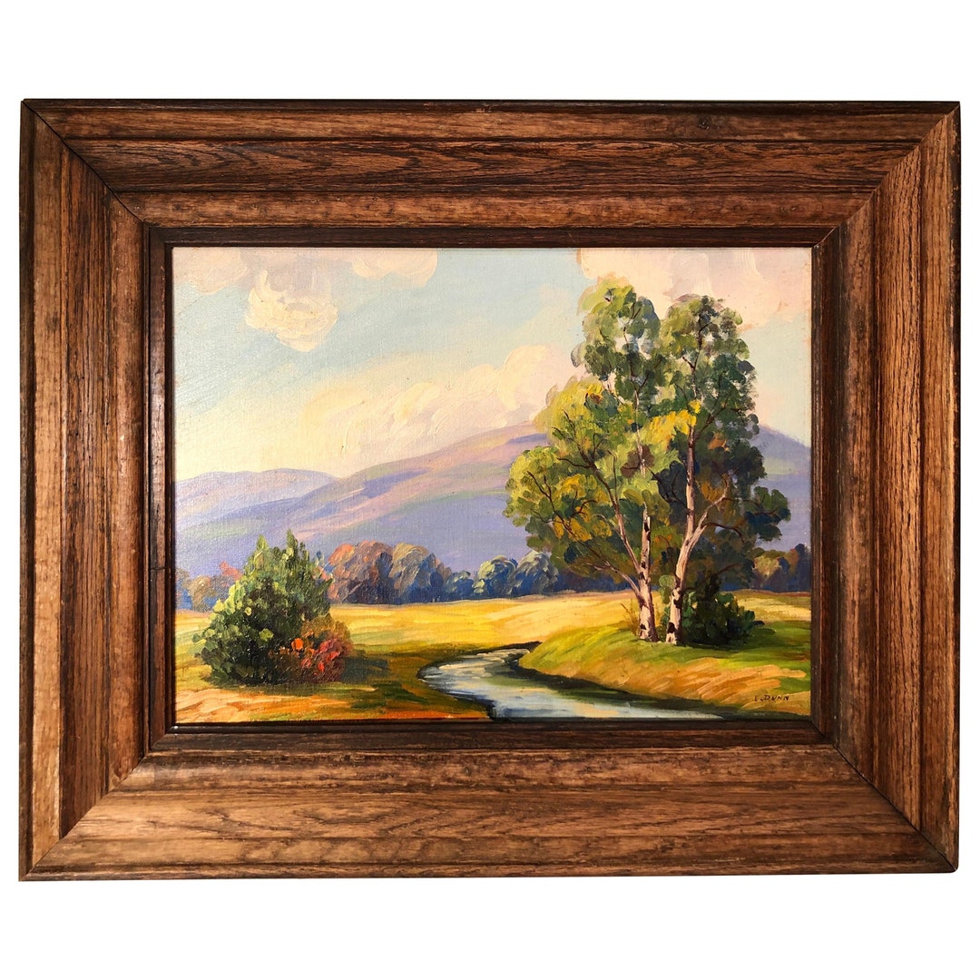 Pastoral Scene on Canvas by Emelene Abbey Dunn - Etsy