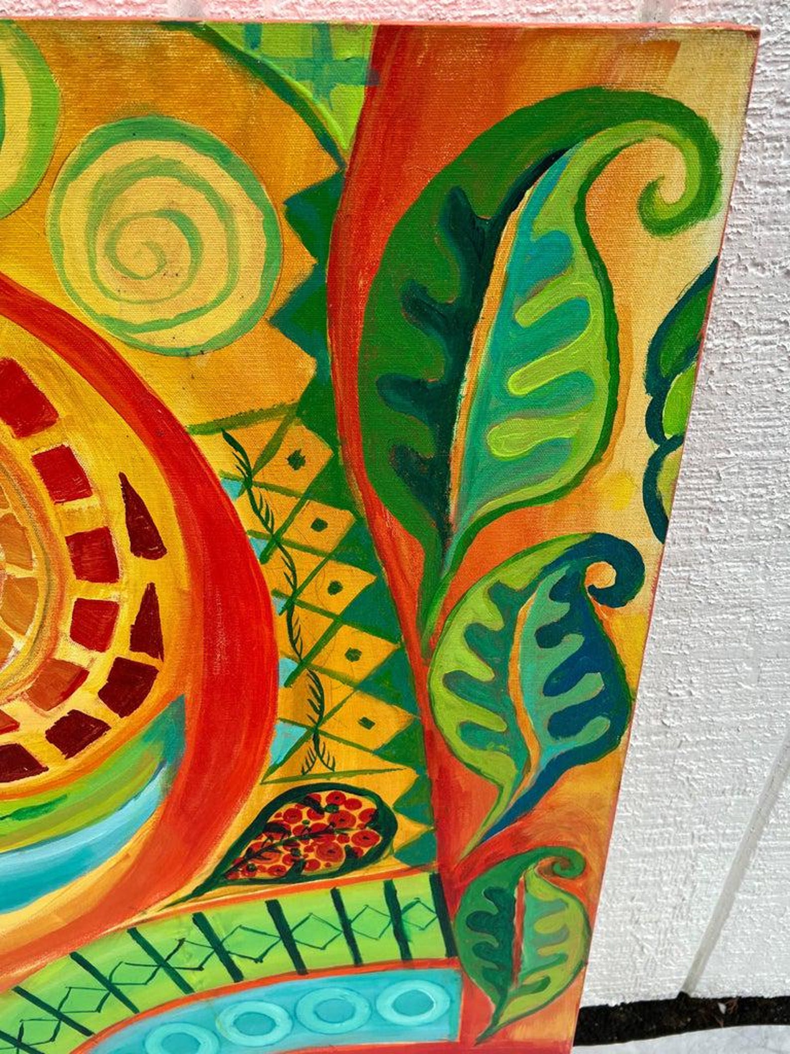 Large Yellow and Green Joy Meditation Series Painting by Carol Bertrand ...