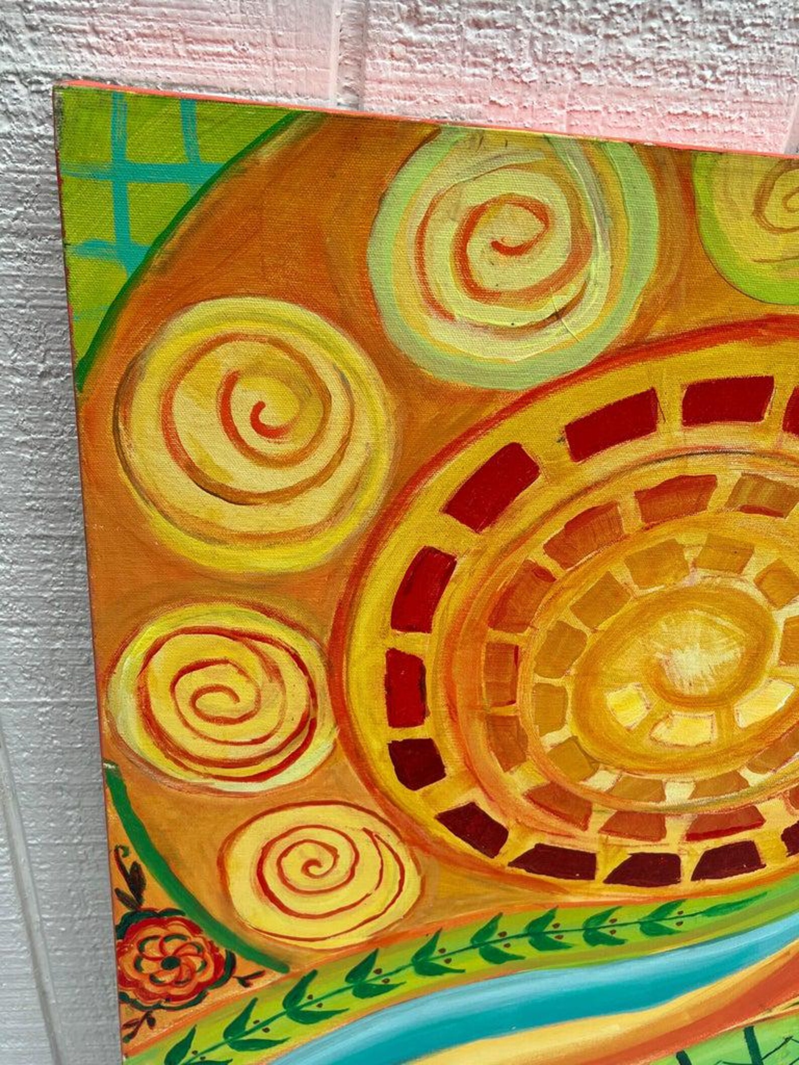 Large Yellow and Green Joy Meditation Series Painting by Carol Bertrand ...