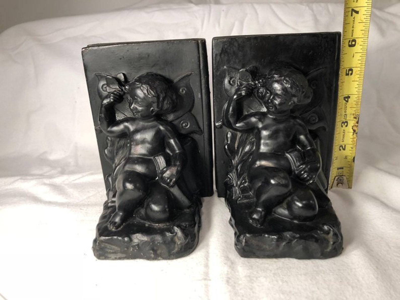 Pair of Cherub Bookends - Etsy