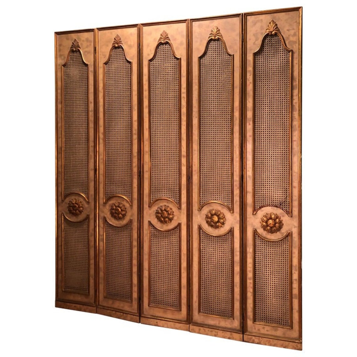 Five-paneled French Gilt Folding Screen - Etsy