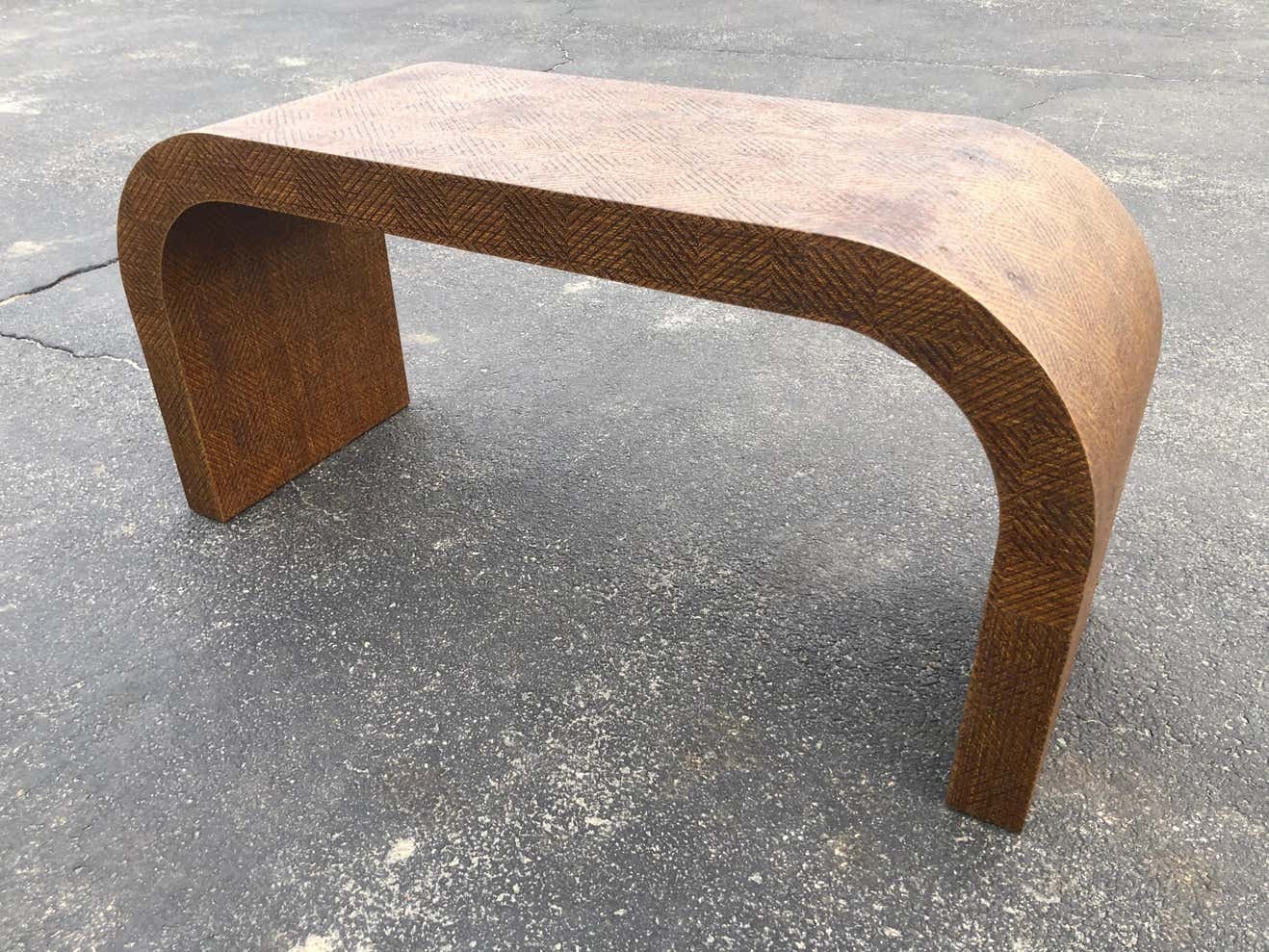Vintage Seagrass Waterfall Console Table - Etsy