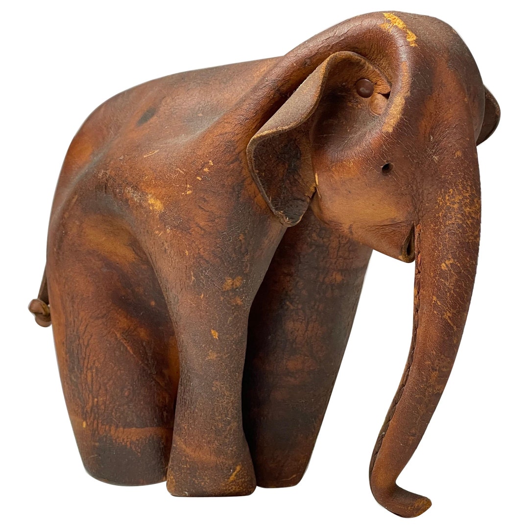 1960's Vintage Leather Deru Elephant - Etsy