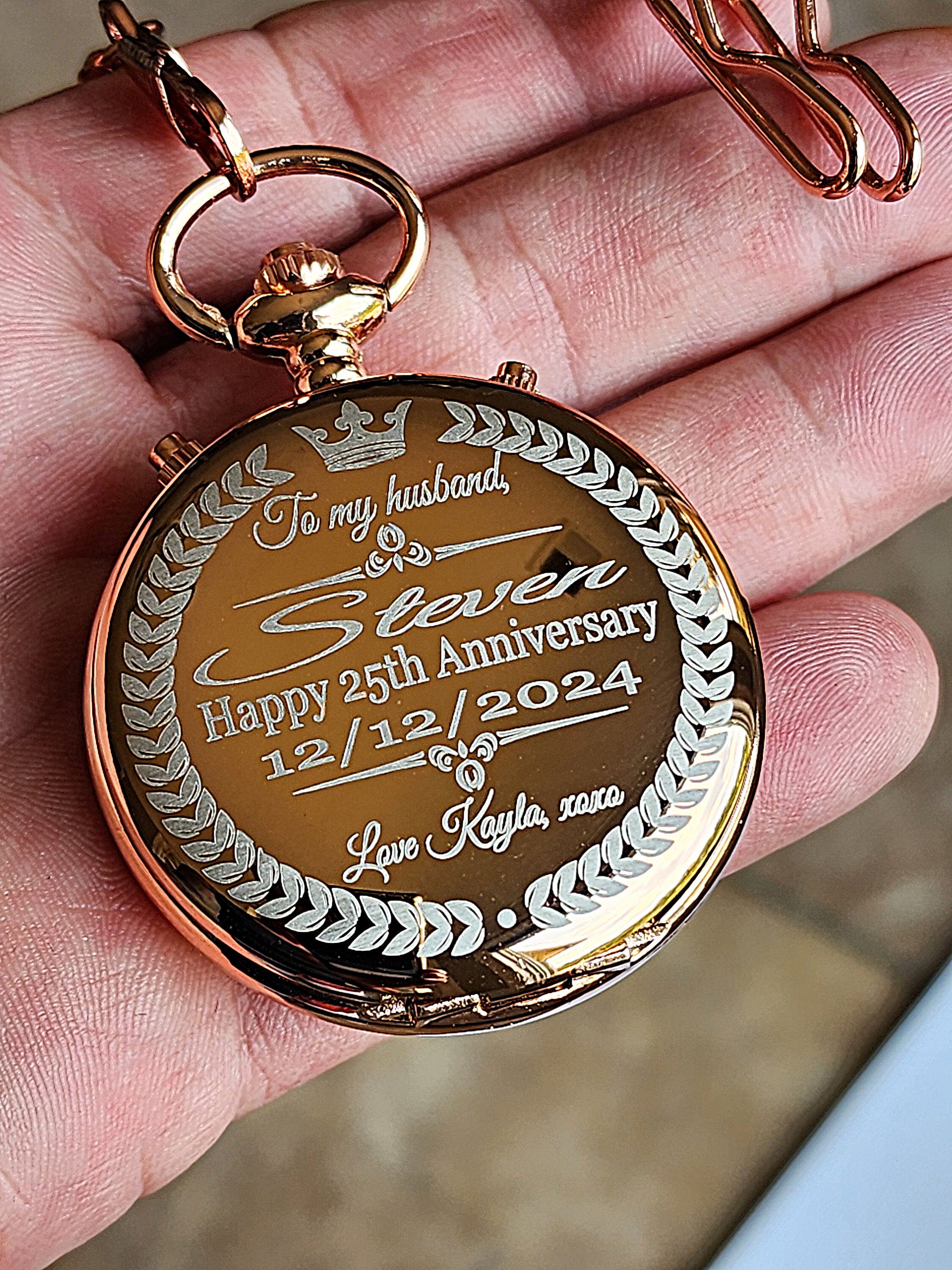 Eternity Chronometric Navigator Pocket Watch, Engraved Gifts for Him ...