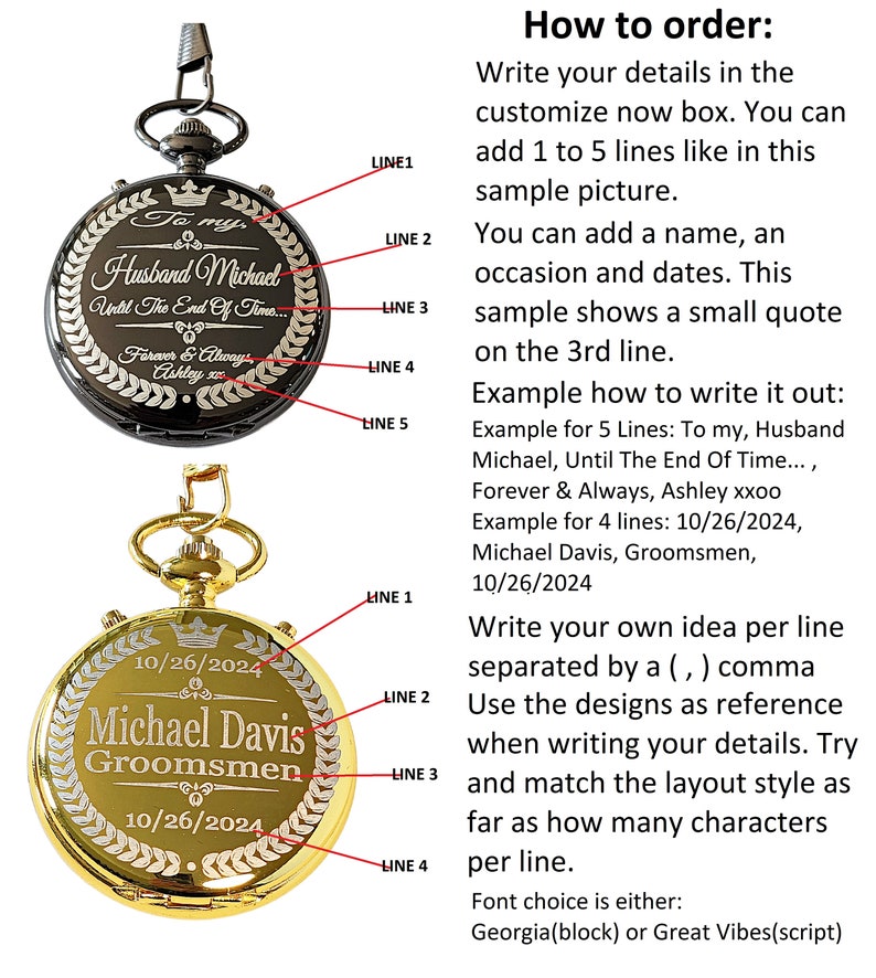 Eternity Chronometric Navigator Engraved Pocket Watch, Personalized ...