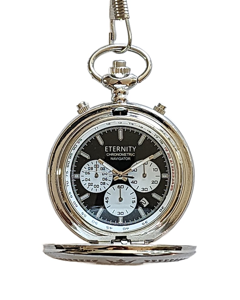 Eternity Chronometric Navigator Engraved Pocket Watch, Personalized ...