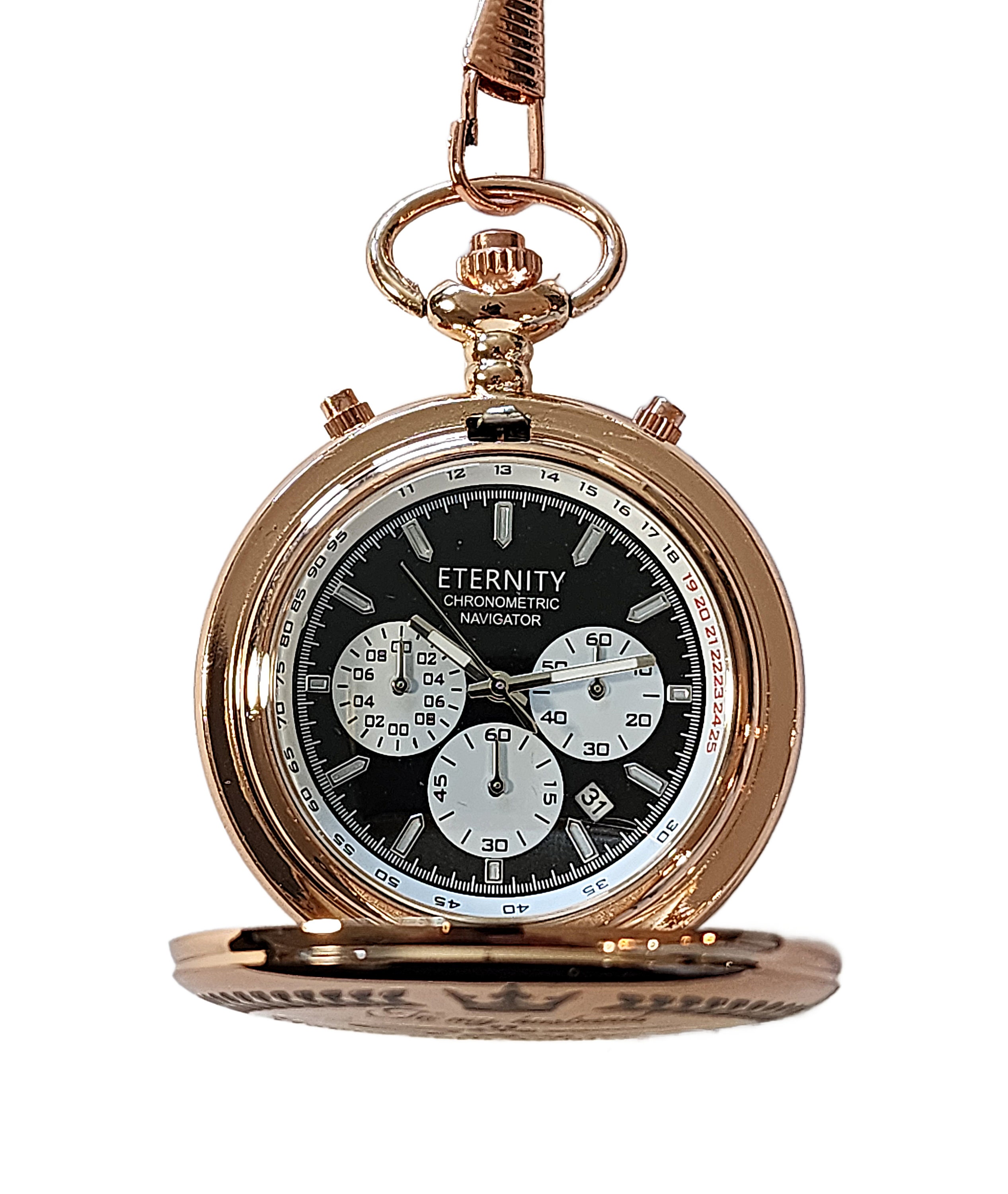 Eternity Chronometric Navigator Pocket Watch, Engraved Gifts for Him ...