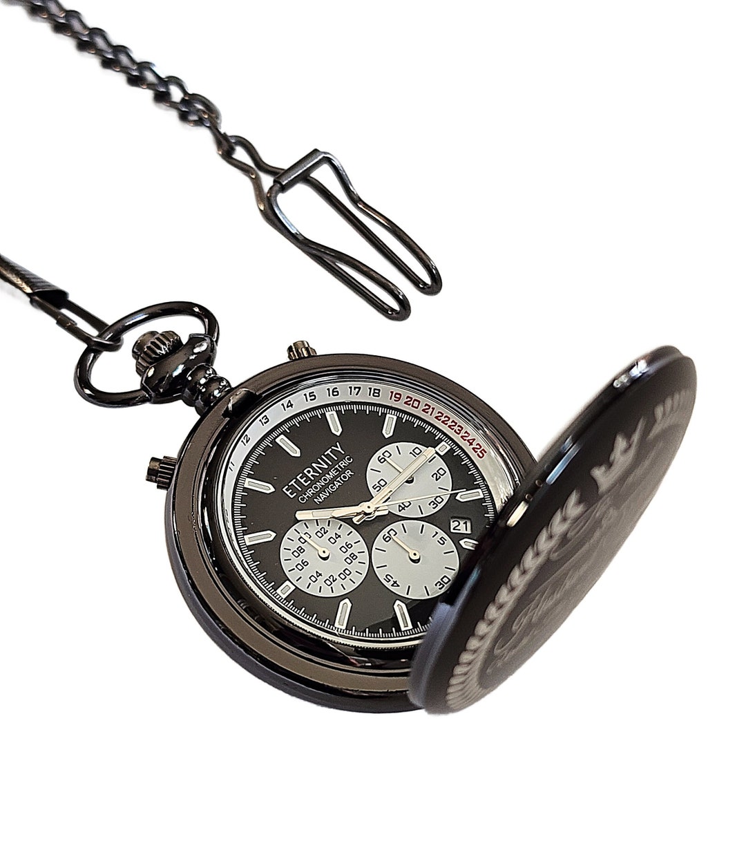 Eternity Chronometric Navigator Pocket Watch, Engraved Gifts for Him ...