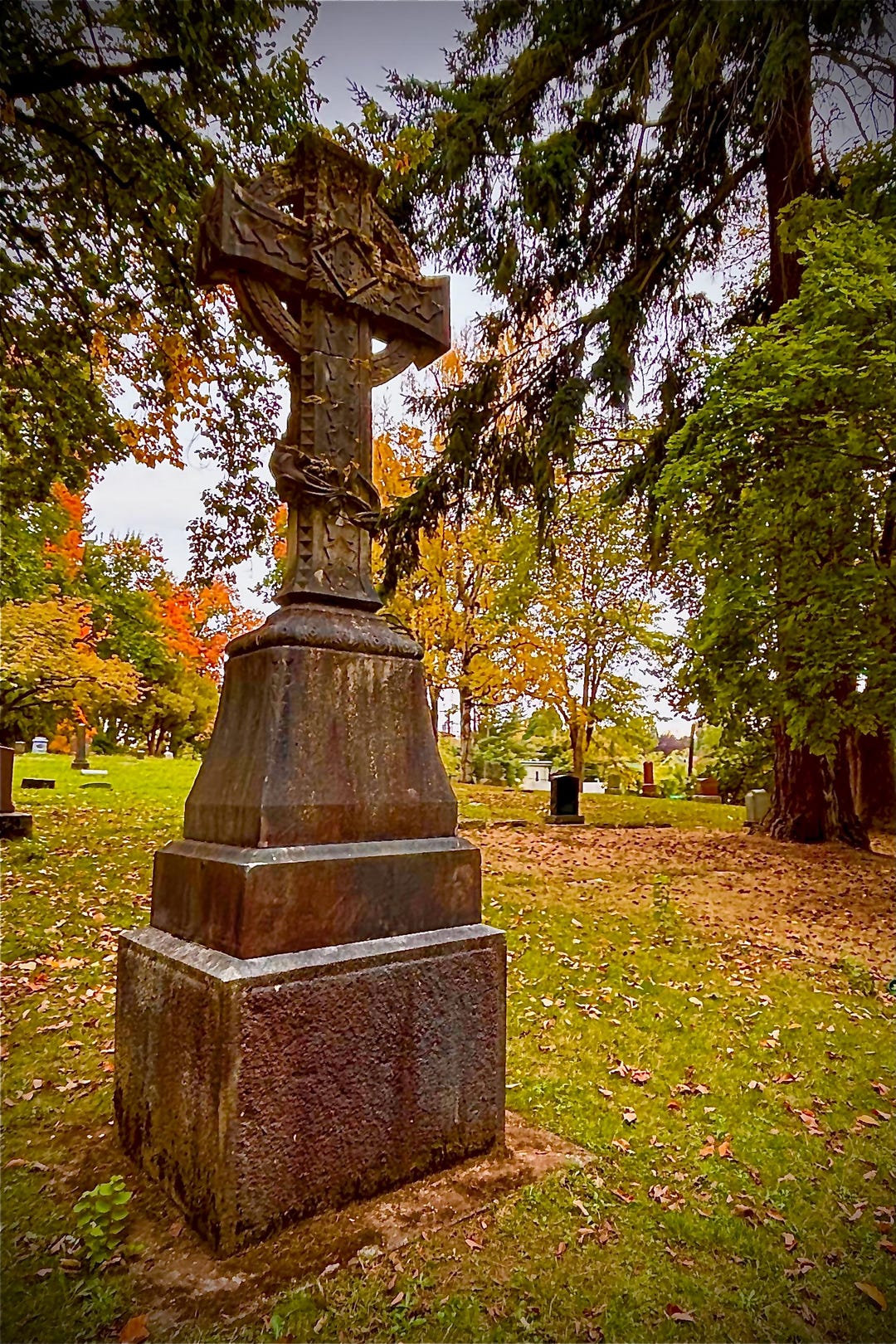 Stone Sentinel — Celtic Cross Grave Marker | Ancestral Cemetery ...