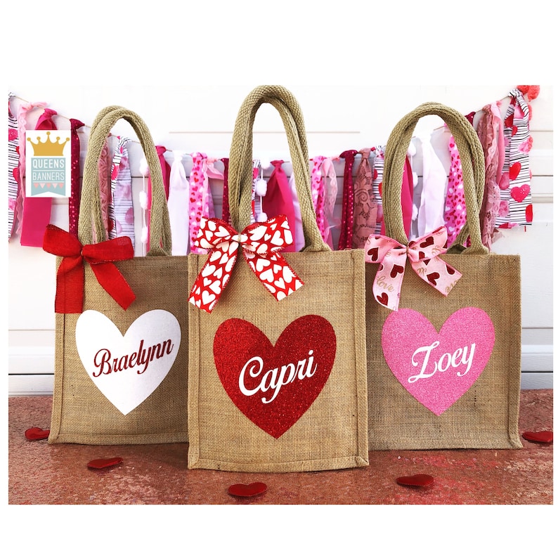 Valentines Day Gift, Personalized Tote, Personalized Gift Bag, Kid Gift ...