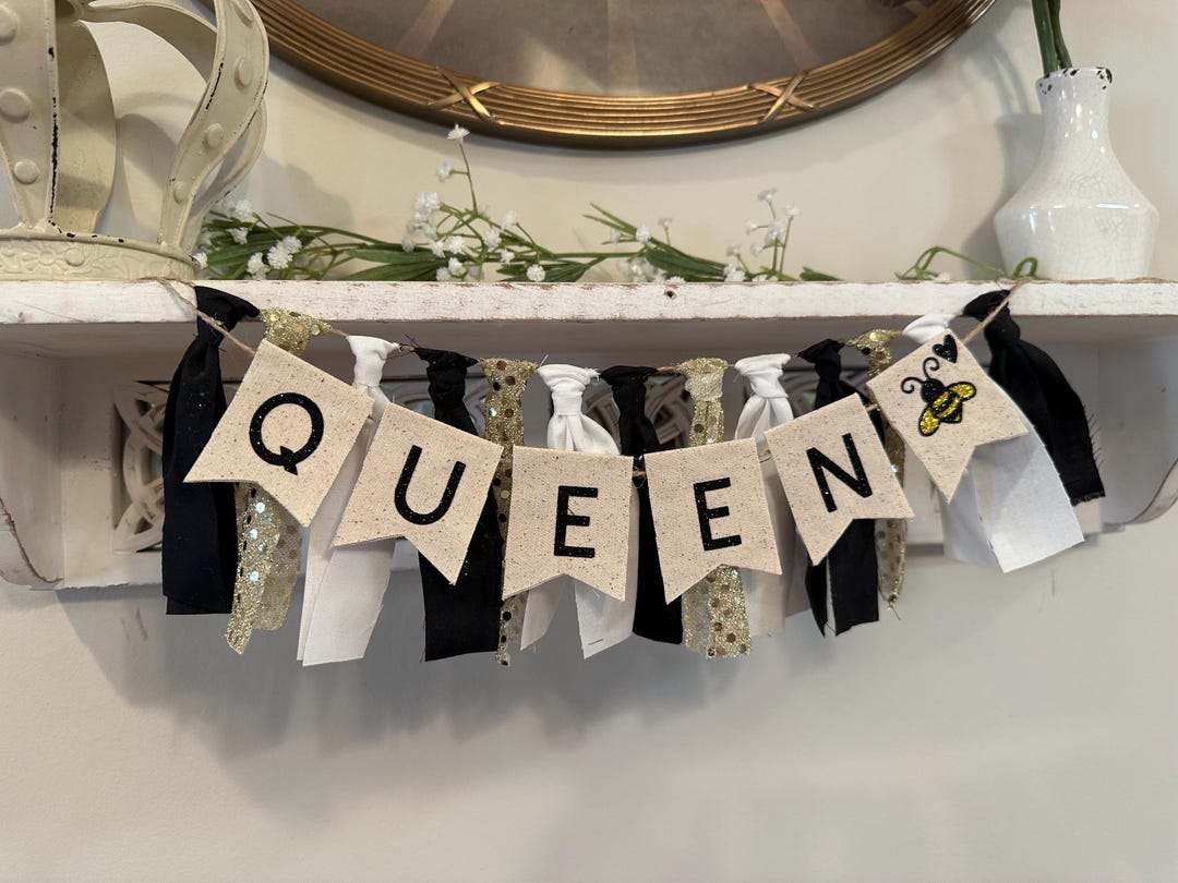 Queen Bee Banner, Queen Bee Decor, Bee Party, Bee Party Decor, Queen B ...