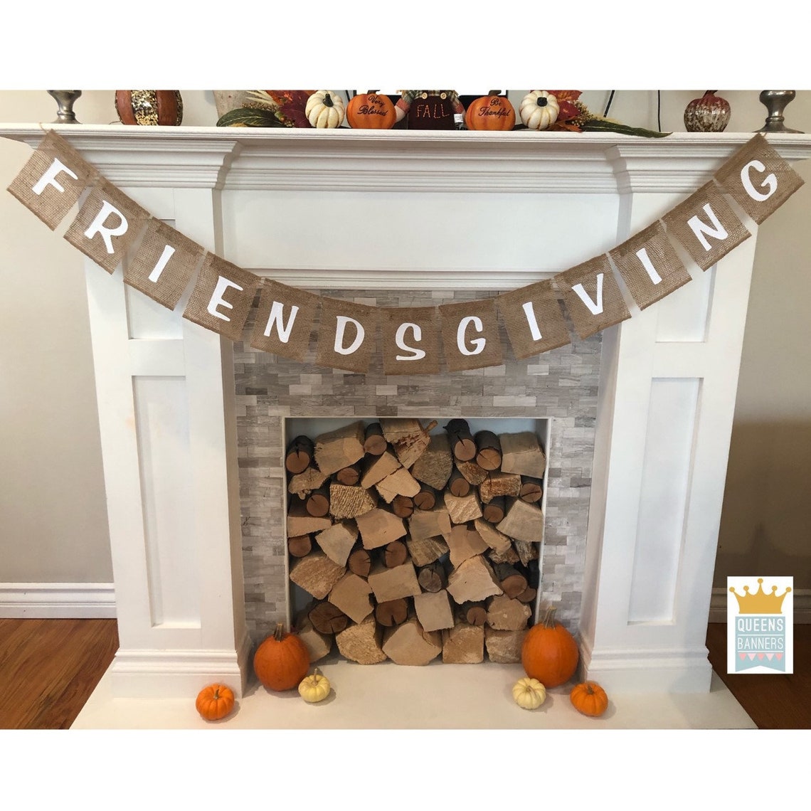 Friendsgiving Banner Friendsgiving Decor Give Thanks Banner - Etsy
