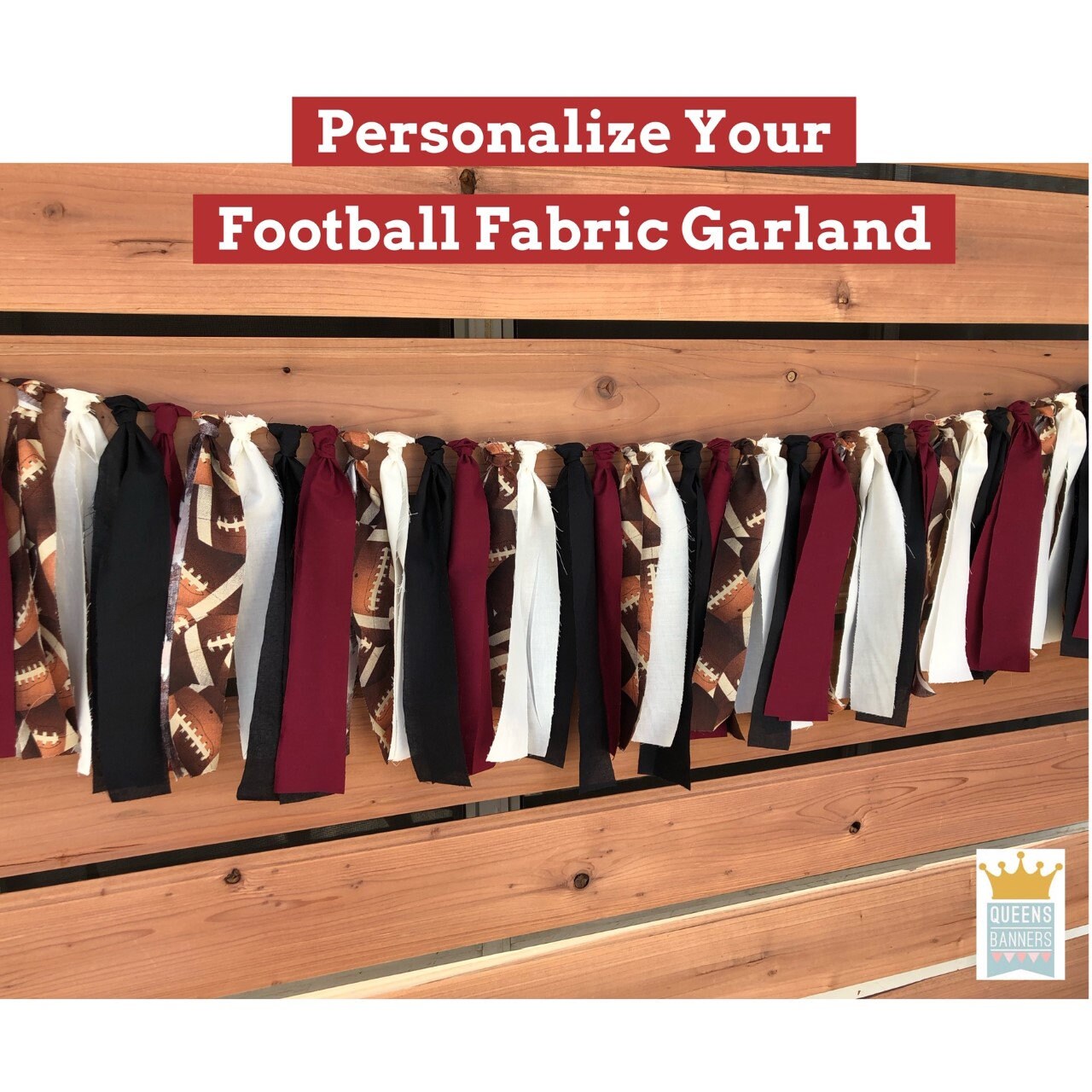 Football Fabric Garland Tailgate Decor Tailgate Banner - Etsy