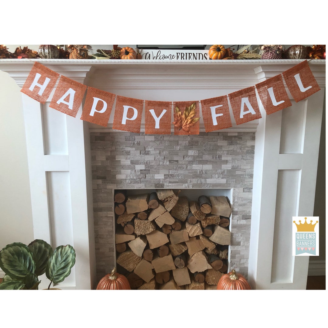 Happy Fall Banner, Thanksgiving Banner, Holiday Decor, Holiday Banner ...