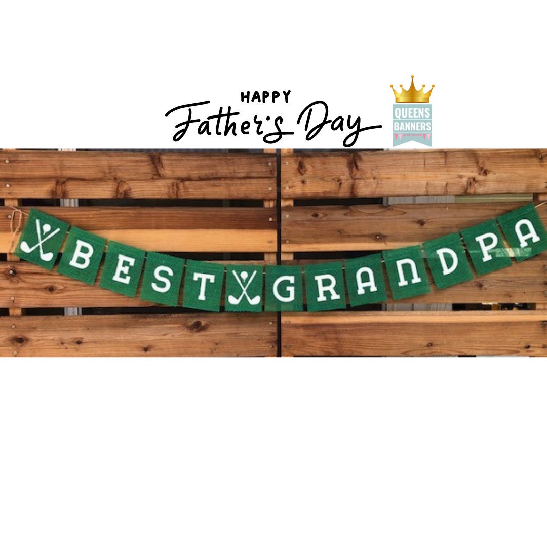 Best Grandpa Banner, Golf Banner, Golf Fathers Day Banner, Golf Party ...