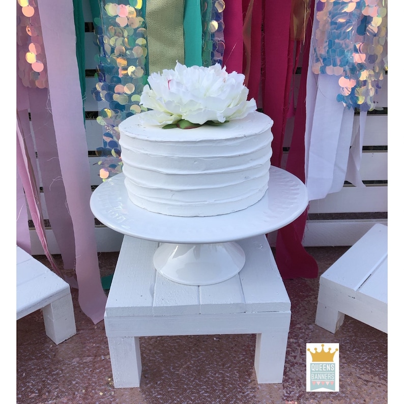 Wood Cake Stands White Wood Riser Rustic Riser Rustic - Etsy
