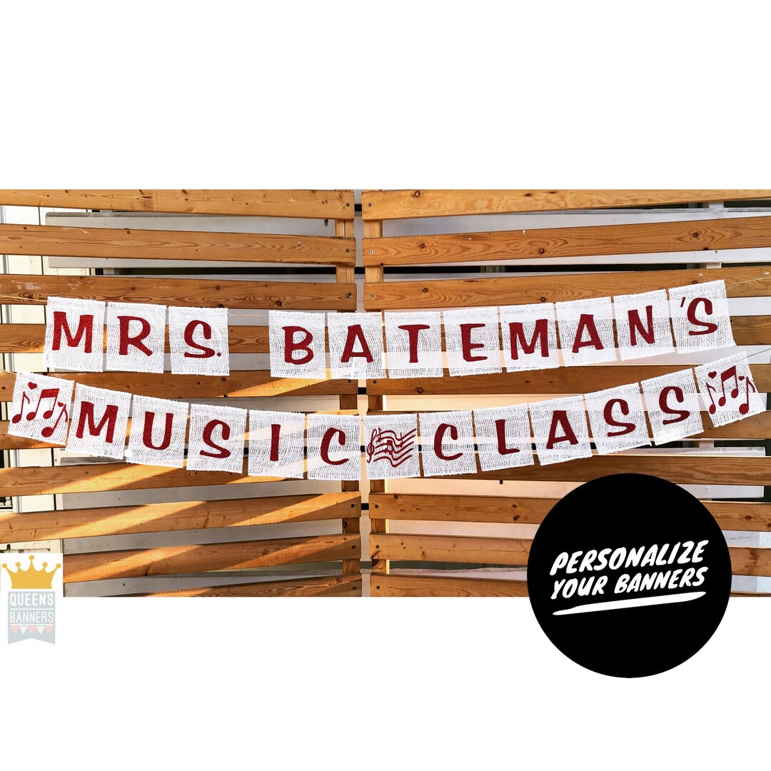 Teacher Banner, Music Teacher Banner, Classroom Banner, Teacher Gifts ...