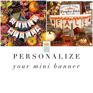 Hello Fall Min Banner, Fall Mini Banner, Fall Banner, Fall Tiered Tray ...