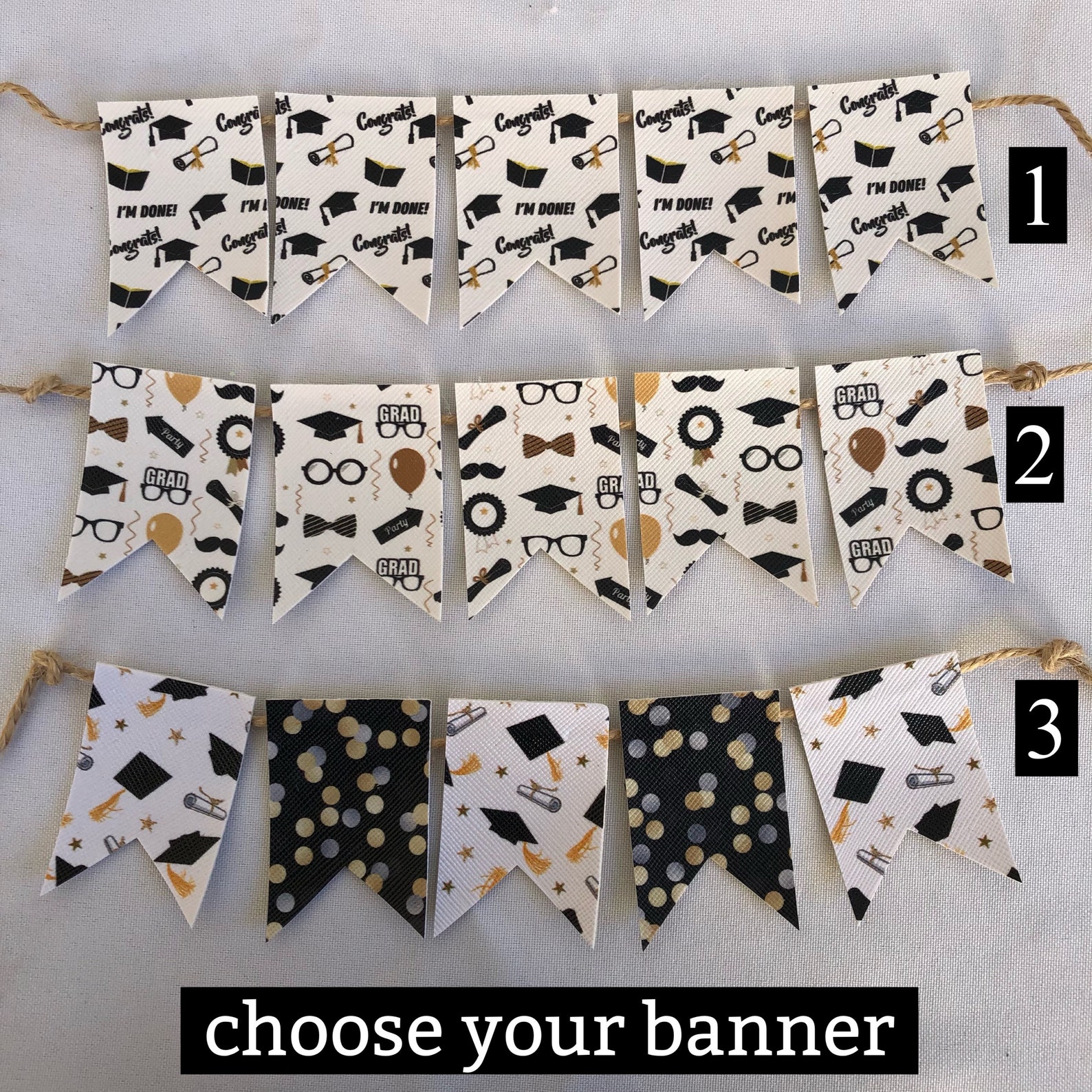 Graduation Banner Graduation Mini Banner Graduation Cake | Etsy