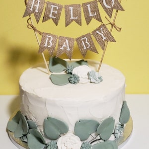 Hello Baby Banner Hello Baby Cake Topper IT'S A GIRL | Etsy